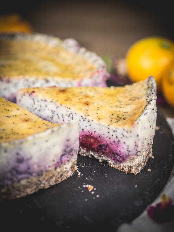 Cheesecake Américain aux Fruits Rouges, Citron Bergamote & Graines de ...